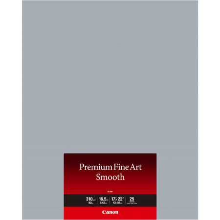 Canon Premium Smooth Matte Cotton Fine Art Paper (17x22"), 25 Sheets