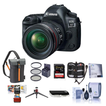 Canon EOS 5D Mark IV DSLR with 24-70mm Lens with Free Mac Accessory Bundle