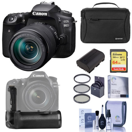 Canon EOS 90D DSLR Camera with EF-S 18-135mm IS USM Lens - With Battery Grip Kit