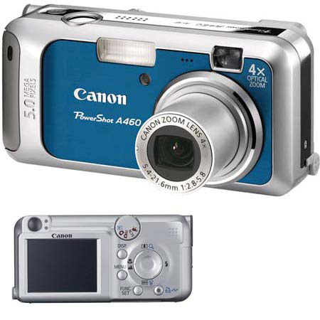 Canon Powershot A460 Point & Shoot Digital Camera Kit, 5.0 Megapixel ...