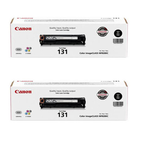 Canon 2 x 131 Toner Cartridge for MF8280CW Printer, 1400 Sheets, Black
