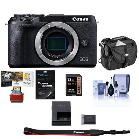 Canon EOS M6 Mark II Mirrorless Digital Camera Body, Black W/Free Mac ...