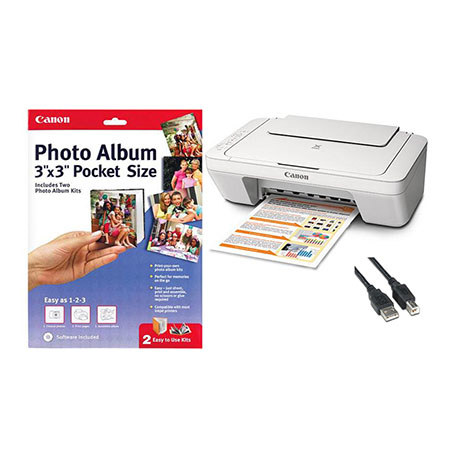 Canon PIXMA MG2520 Inkjet Photo All-in-One Printer, Bundle With Canon 3 ...