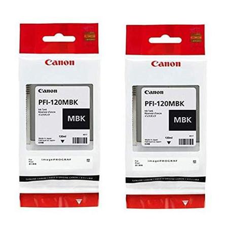 Canon 2 Pack PFI-120 130ml Pigment Ink Tank for imagePROGRAF Printers 2884C001AA 2
