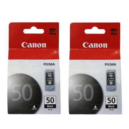 Canon 2 Pack PG-50 Fine Ink Cartridge, Black for Select PIXMA Printers ...