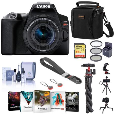 Canon EOS Rebel SL3 DSLR Camera with 18-55mm Lens, Black Essential ...
