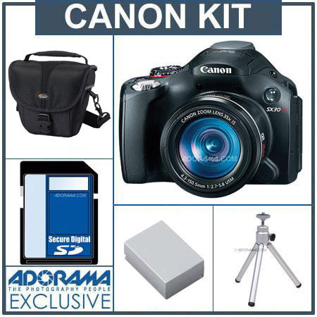 Canon PowerShot SX30 IS Digital Camera Kit - Adorama