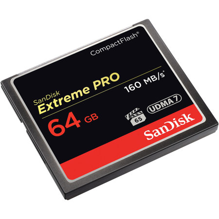 Used SanDisk 64GB ExtremePRO CompactFlash Card - up to 160MB/sec ...