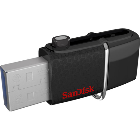 SanDisk 128GB Ultra Dual Micro USB 3.0 and Standard USB 3.0 Micro Flash ...