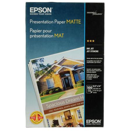 Epson Matte Photo Paper (8.5x14"), 100 Sheets