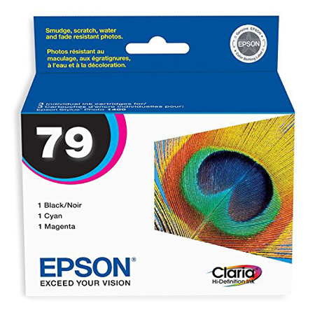 Epson T079 Claria High-Capacity Color Ink Cartridges, (Black, Cyan ...