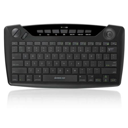 IOGEAR 2.4GHz Wireless Smart TV Keyboard with Trackball, Silver/Black
