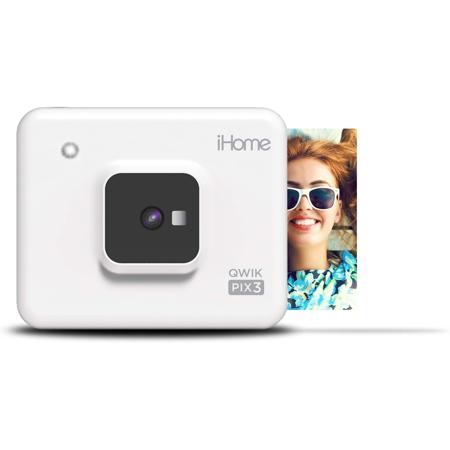 USED iHome QWIKPIX3 2-in-1 Instant Camera & Smartphone Photo Printer, White