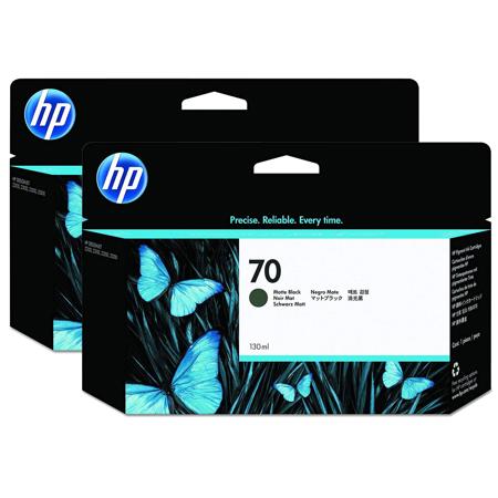 HP 2 Pack 70 Matte Black Vivera Cartridge, Designjet Printers C9448A 2