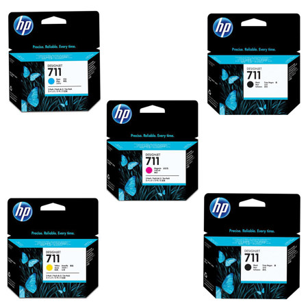 HP 711 2x Black/ 711 3 Pack Yellow/ 711 3 Pack Cyan/ 711 3pack Magenta ...