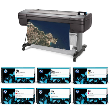 HP DesignJet Z6dr Large Format PostScript Graphics Printer, 44" Inkjet ...