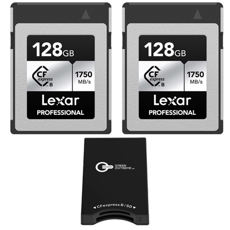 Lexar Silver Professional 128GB CFexpress Type-B Memory Card, 2-Pack ...