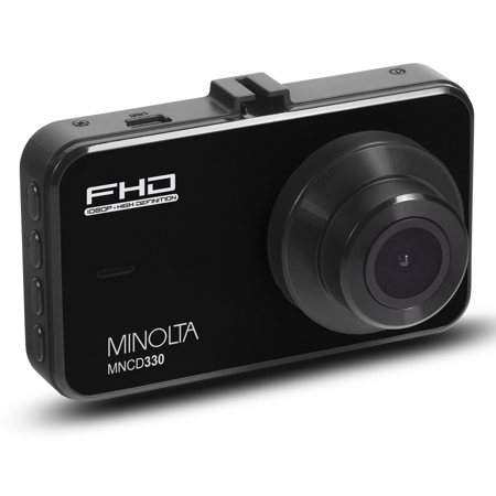 Minolta MNCD330 12MP Full HD 3.0" LCD Screen Dash Camera, Black MNCD330-BK