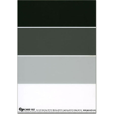 QPcard Adorama Qpcard 102, 4-Step Grey Scale Card - Adorama