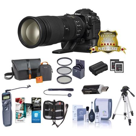 Nikon D500 DSLR Wildlife Kit w/200-500/5.6 E Lens, MBD17, 2x 32GB XQD W ...