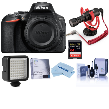 Nikon D5600 DSLR Body - With Vlogger Accessory Bundle - Adorama