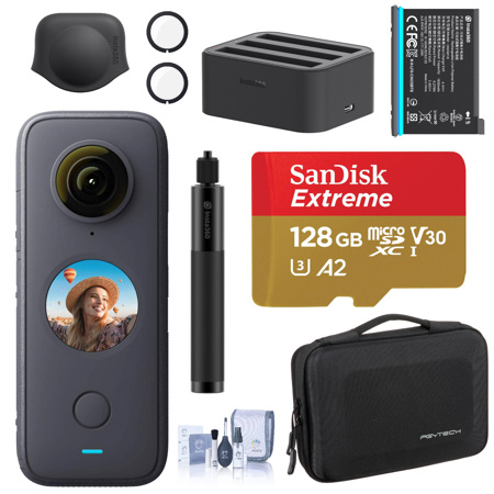 Insta360 ONE X2 360 Pocket Camera with Case, Battery, Charging Hub ...
