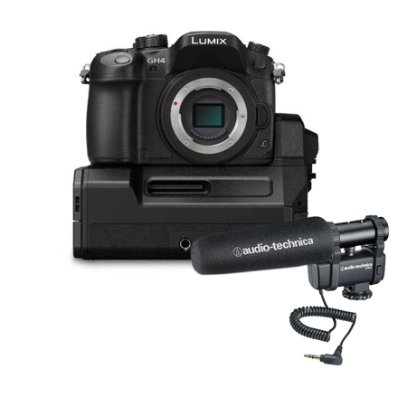 Panasonic Lumix DMC-GH4 Camera Body, Black with DMW-YAGH Pro Audio ...