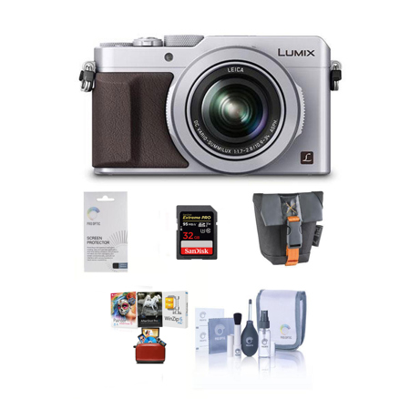 Panasonic Lumix DMC-LX100 Digital Camera, 12.8MP, Silver - Bundle with ...