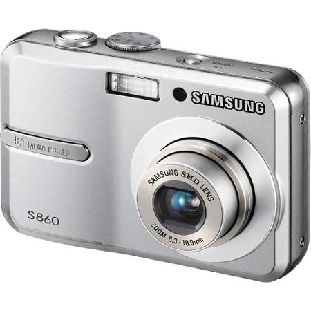 Samsung Digimax S860 Digital Camera 8mp, 3x Optical Zoom, 3x Digital ...