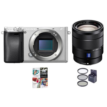 Sony Alpha a6300 Mirrorless Camera Silver W/Sony Vario-Tessar T* 16 ...