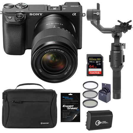 Sony Alpha a6400 Mirrorless Camera with 18-135mm f/3.5-5.6 OSS Lens W/Gimbal Kit