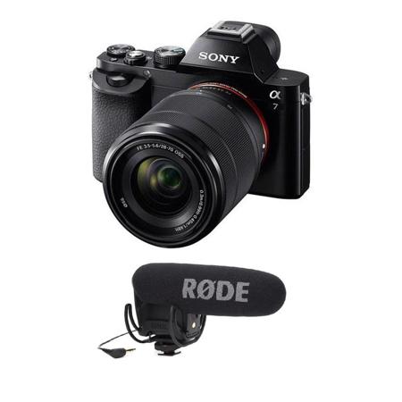 Sony Alpha a7 Mirrorless with 28-70mm OSS Lens and Rode Video Mic Pro