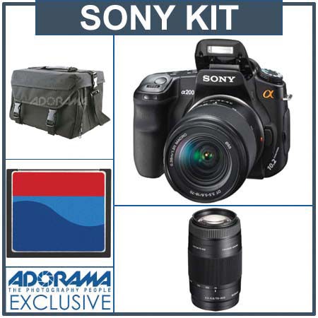 Sony Alpha DSLR-A200 SLR Digital Camera with Sony 18-70mm & 75-300mm ...