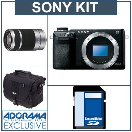 Sony Alpha NEX-6 Compact 16.1MP Digital Camera, Black - Bundle L1