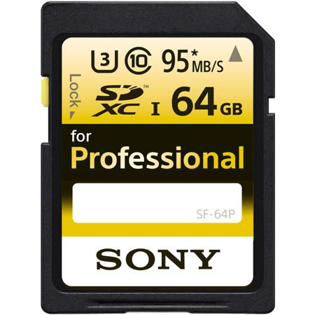 Sony 64GB SF-P Series Professional UHS-I Class 10 U3 SDXC Memory Card