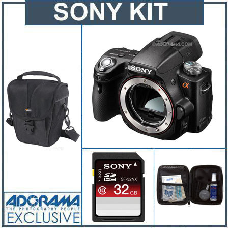 Sony Alpha DSLR SLT A55 Digital Camera, with Accessory Bundle SLT-A55V A