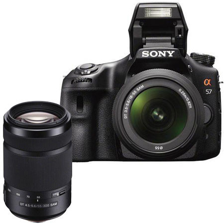 Sony Alpha DSLR SLT A57 Digital Camera w/DT 18-55mm F3.5-5,Bundle w ...