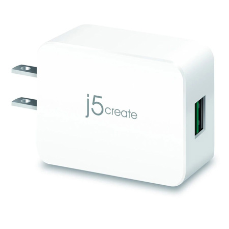 J5 Create JUP11 18W QC3.0 USB Charger with Qualcomm Quick Charge 3.0 ...