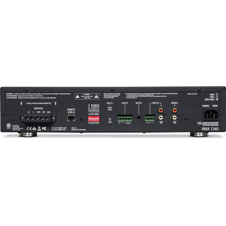 JBL VMA1240 Commercial 240W Bluetooth-Enabled Mixer/Amplifier (5-In/1 ...