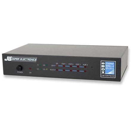 JLCooper eBOX 10/100BASE-T Ethernet to Quad RS-232/422 & GPI Hardware ...