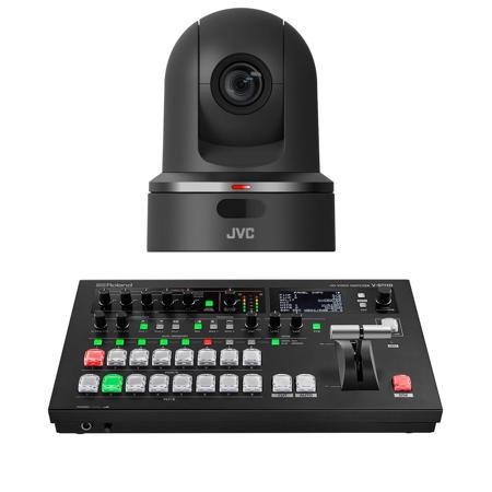 JVC KY-PZ100 2.13MP PTZ Network Video Production Camera w/Roland V-60HD ...