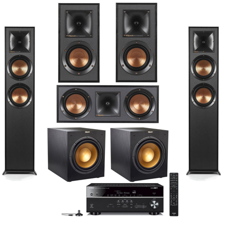 Klipsch 2 Pack R-625FA Dolby Atmos Floor standing Speaker With Speaker ...