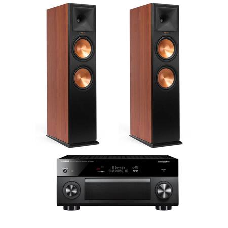 Klipsch 2x RP-280FA Floorstnding Speaker Cherry Vinyl W/Yamaha RX-V2085 ...