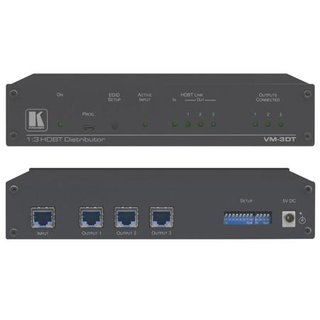 Kramer Electronics VM-3DT 1x3 4K60 Long-Reach HDBaseT Distribution ...
