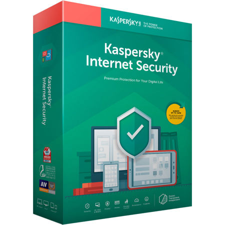 Kaspersky Internet Security 2019 Software, 3 Devices, Key Card Code