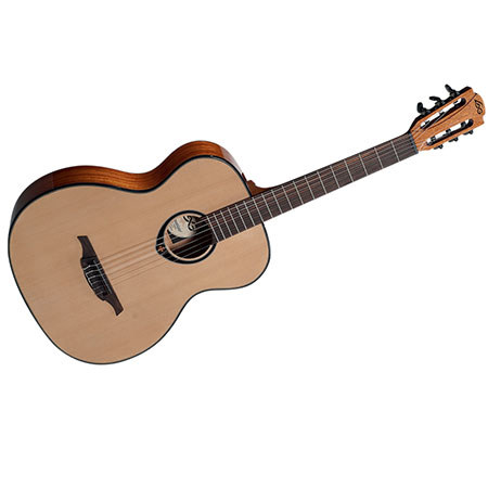 Lag Tramontane TN66A Auditorium Nylon Acoustic Guitar, High Gloss Natural