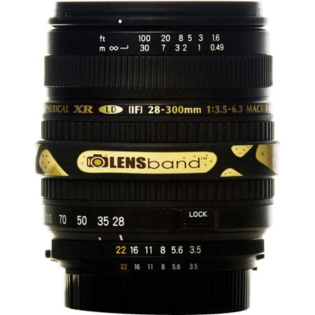 Lens Band Stop Zoom Creep for Zoom Lenses - Band Aid with Black Band