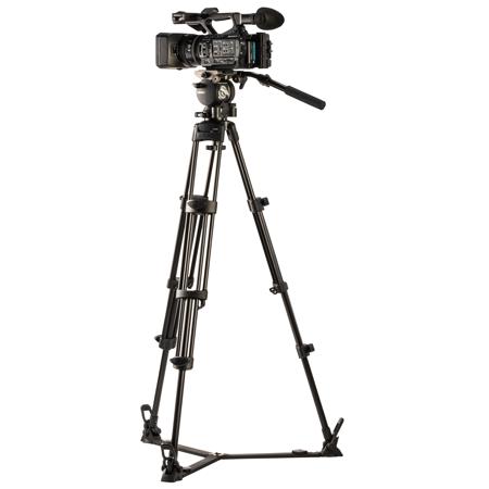 Libec HS-250 3-Section Al Tripod w/H25 Dual Base Fluid Head & BR-2B Mid Spreader HS-250M