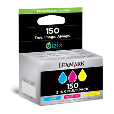 Lexmark 150 Color Cyan/Magenta/Yellow Ink Cartridges for S315/S415/S515 ...