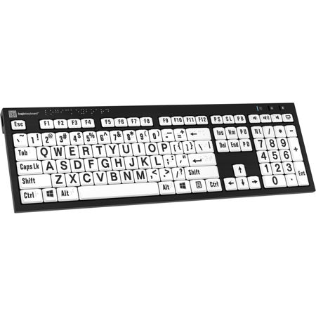 LogicKeyboard Nero PC Slim Line Braille and Largeprint Wired Keyboard ...